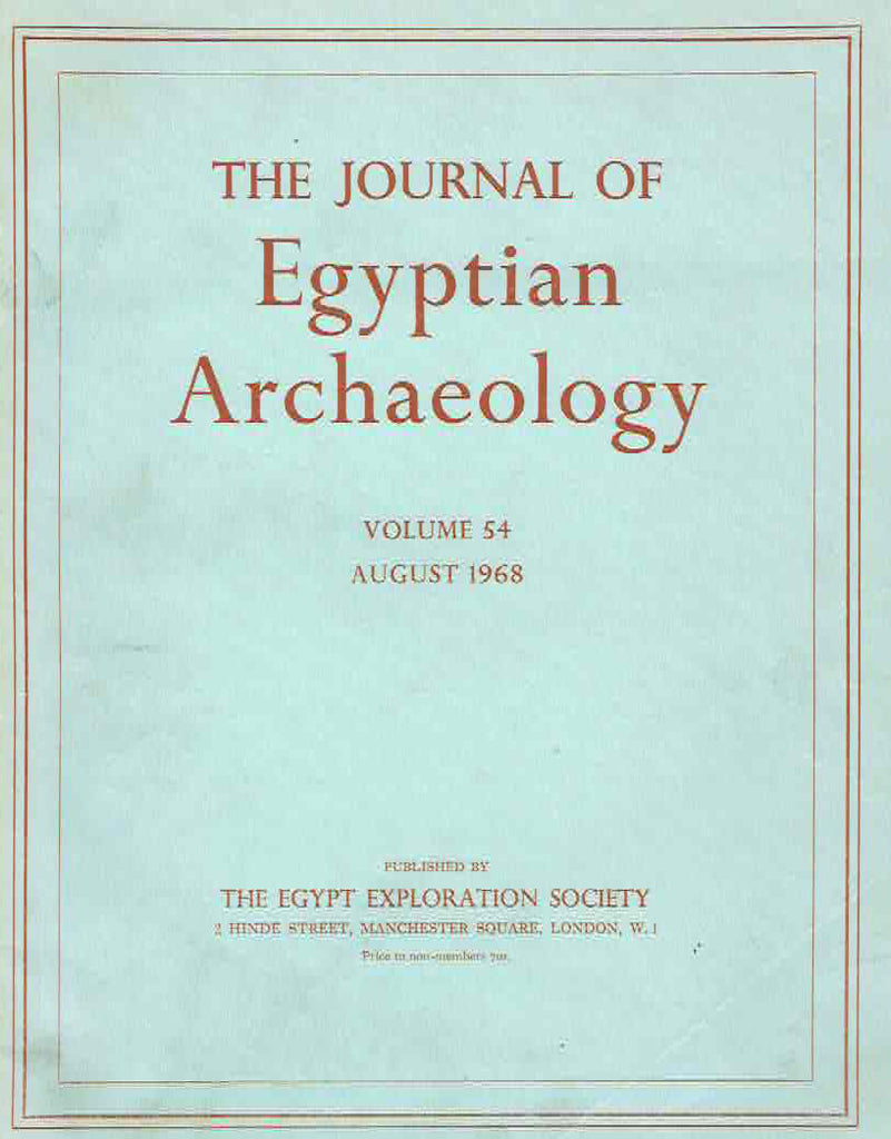 Journal of Egyptian Archaeology, Volume 54, 1968 – Archeobooks